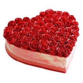 Heart Shaped Rose Cake
