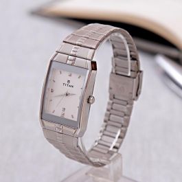 Formal Titan Silver Watch For Men